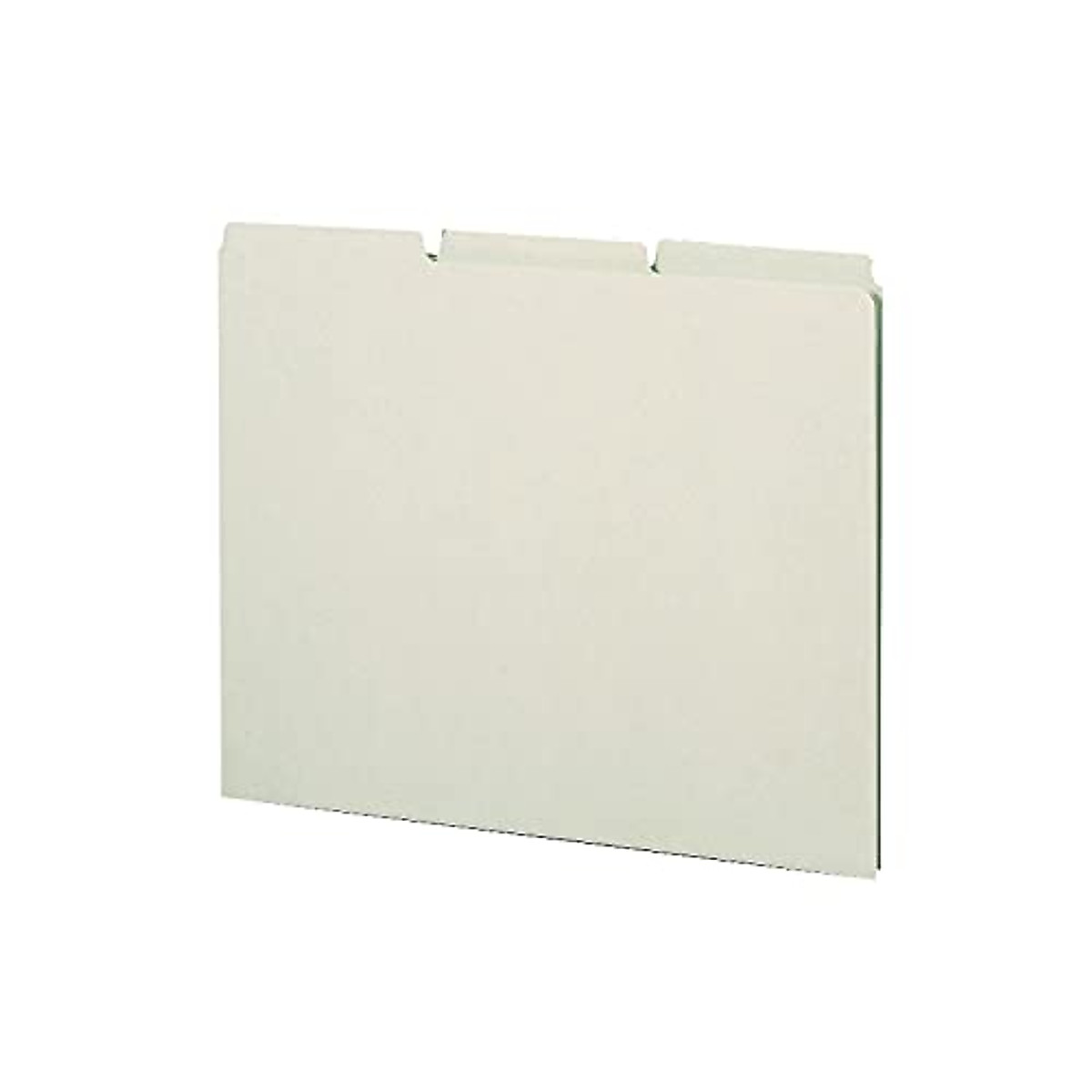 Smead Pressboard Guides, 1/3-Cut Tab (Blank), Letter Size, Gray/Green, 100 per Box (50334)