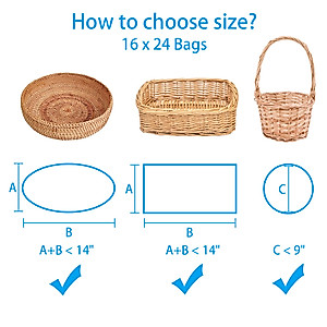 Awpeye Cellophane Bags 50 Pack, Cellophane Gift Bags, Cellophane Wide Clear Bags For Mugs, Wine Bottles And Small Baskets 2 Mil Thick