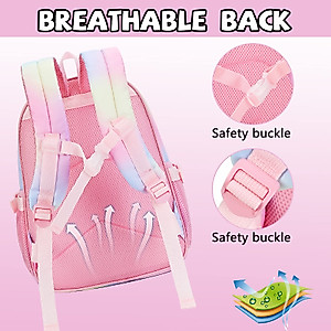 Backpack for Kids Girls Preschool Kindergarten Bookbag Set with Lunch Box Toddler School Bag