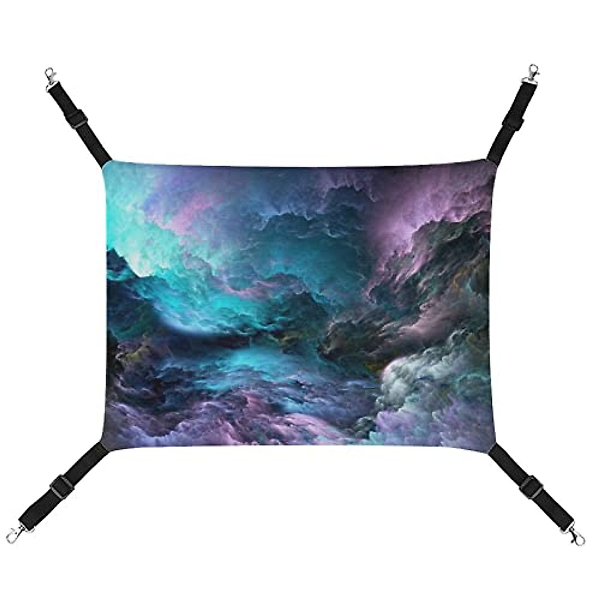 Amazing Galaxy Cloud Space Pet Hammock Comfortable Adjustable Hanging Bed for Small Animals Dogs Cats Hamster