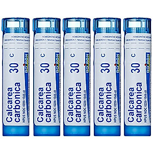 Boiron Homeopathic Medicine Calcarea Carbonica, 30C Pellets, 80-Count Tubes (Pack of 5)