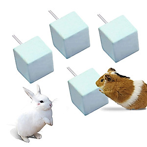 Hamiledyi Rat Lava Block Chew Toy,Chinchilla Bites Calcium Cubes Stone for Grinding Teeth,Hamsters Supplies,Mineral Pumice Chewing Toys for Small Animal Gerbil Guinea Pig Mice Mouse 8Pcs Blue