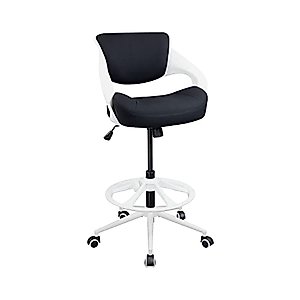 Tall Office Chair,Drafting Chair,Ergonomic Office Computer Desk Chair,Lumbar Support& Waist Support Function for Office &Home - Black