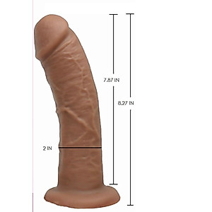 Large Realistic Black Silicone Dildo with Suction Cup and Strap-On Compatibility