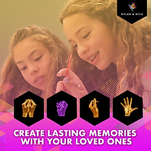 Dylan & Rylie Hand Casting Kit Couples - Plaster Hand Mold Casting Kit, DIY Kits for Adults and Kids, Wedding Gifts for Couple, Hand Mold Kit Couples Gifts for Her, Birthday Gifts for Mom