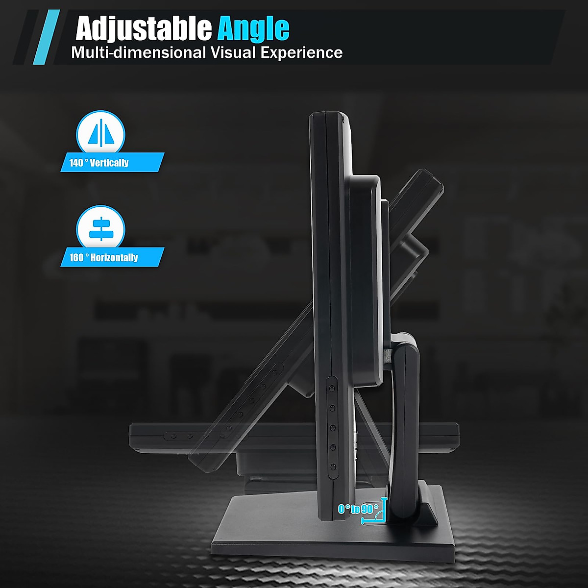 DONSU 17" Touch Screen LED Display Monitor, Cash Register VOD System POS Stand Restaurant VGA LED Touch Screen Monitor HD for Restaurant Cafe Kiosk Retail