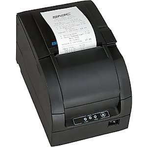 SNBC 132361 Model BTP-M300A Impact Receipt Printer, Black; USB, Serial, and Ethernet with Cutter, Internal Power Supply (Compatible with Popular POS Software Applications)