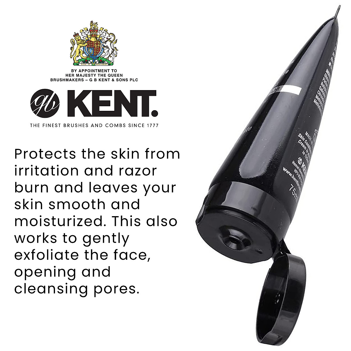 Kent Shaving Cream SCT1 Tube, Superior Men Smooth Cooling Menthol Shave Cream, No More Nicks, Cuts or Razor Burn. Perfect Size (2.6oz) for Travel or Home. Great for Sensitive Skin and all Skin types.