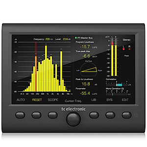 TC Electronic CLARITY M STEREO Stereo Audio Meter with 7" High Resolution Display and USB Connection for Plug-In Metering