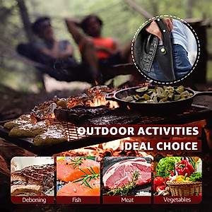 Huusk Viking Knife with Sheath Boning Knife for Meat Cutting, Caveman Ultimo Knife Hand Forged Full Tang Knife for Kitchen or Camping Gifts for Dad Christmas Gift