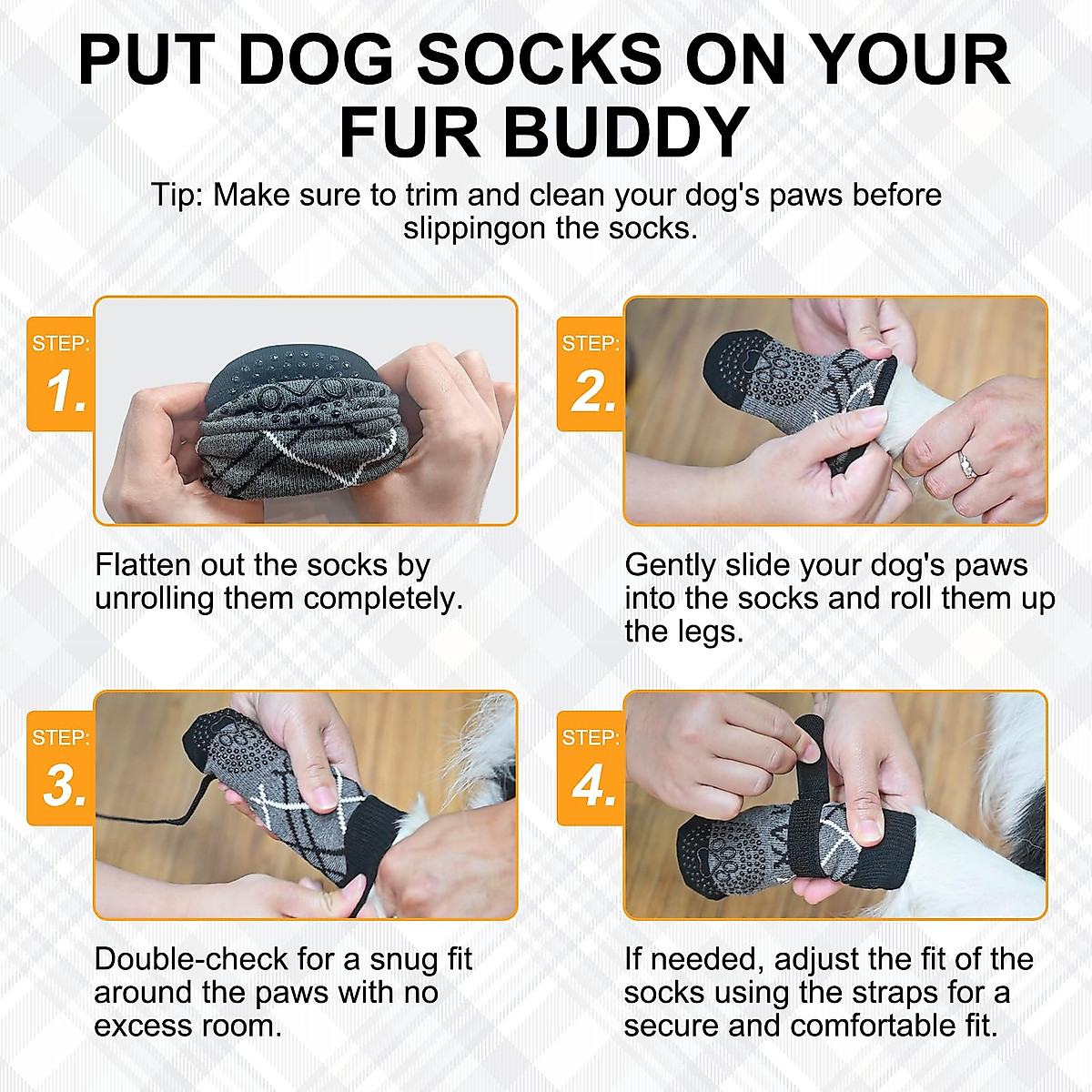 BEAUTYZOO Dog Socks to Prevent Licking Paws for Hardwood Floors Anti Slip, Dog Shoes Booties for Hot/Cold Pavement,Grippy Boots & Paw Protectors Traction Control for Small Medium Large Senior Dogs