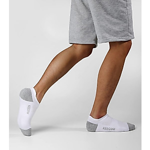 KEECOW Performance Comfort No Show Ankle Cushion Socks For Men & Women, Athletic, Tab, Short, Socks For Running, Walking, Outdoor (Medium, White (6 Pairs))