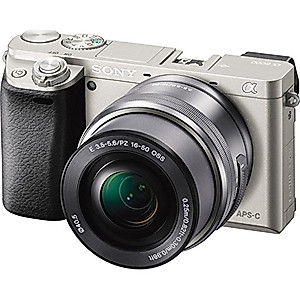 Sony Alpha a6000 Camera with 55-210mm and 16-50mm Power Zoom Lenses - Includes Camera with 16-50mm Power Zoom Lens and 55-210mm Zoom Lens (Silver) (Renewed)