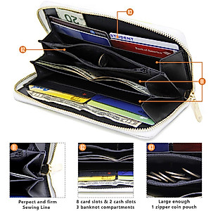 by you Women Holographic 3D Long Clutch Wallet Zipper Closure Card Slots Zippered Coin Pouch (PINEAPPLE)