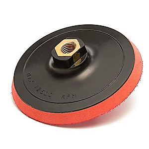Glass Polish 12604 Hook & Loop Grip Backing Plate for Rotary Sander or Polisher with 5/8”-11 Thread - Ø 4.5 inch
