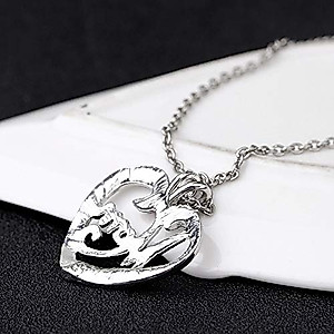 ShiQiao Spl Mother's Birthday Gift - I Love Mom Heart Pendant Necklace Fashion Jewelry Mother's Day Gift Blue
