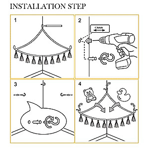 Zeesa Stuffed Animal Net or Hammock, Boho Hanging Net Storage with Macrame, Corner Toy Net Holder for Plush Toys Display, Beige