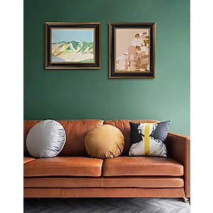 Space Art Deco, 11x14 Picture Frame without Mat for 11x14 Photo, High Definition Real Glass Wall Display (Ornate Gold/Black, 1-Pack)