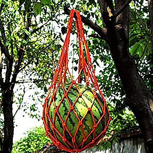 LSHCX Melon Hammocks Cradles, 5 Pack of Nets for Melons, Perfect for Growing Cantaloupe, Watermelon in Vertical Garden (Orange)