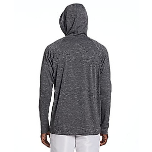 Nike Swim Men's Heather Long Sleeve Hooded Hydroguard Black Medium/Black