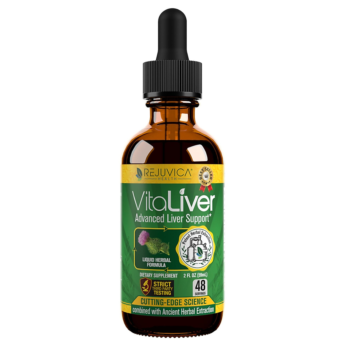 VitaLiver - Liver Health Supplement - Support Liver Cleanse & Detox - Liquid Delivery for Absorption - Milk Thistle, Artichoke, Chanca Piedra, Dandelion & More!
