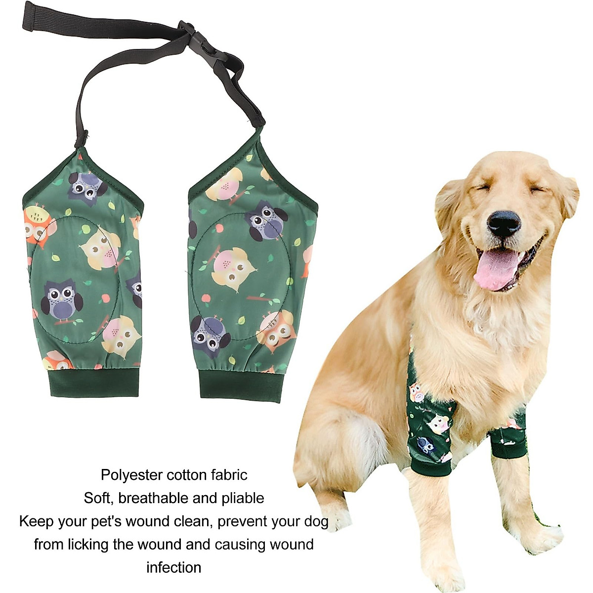 AYNEFY Dog Front Legs Recovery Suit,Soft Dog Protective Elbow Braces Dog Recovery Sleeves After Surgery with Elastic Band for Pet Wounds Prevent Licking Bite Being Wet and Infected (XL)