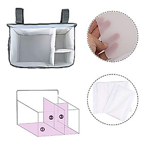 Baby Diaper Caddy Bag Stacker Organize - Nursery Storage Bin for Diapers, Wipes & Toys - Protable Diaper Organizer fo Crib Wall (Blue)