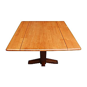 International Concepts Square Dual Drop Leaf Dining Table, 36", Cinnamon/Espresso