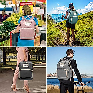 HOTBEST Diaper Bag Backpack, Diaper Bags, Multifunction Waterproof Travel Essentials Diaper Bag with USB port, Newborn Registry Shower Gifts, Unisex and Stylish(Pink)