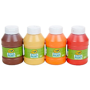 Crayola Paint Set in Sunset Colors, Multi-Surface Craft Paints, Painting Supplies, 4 Count