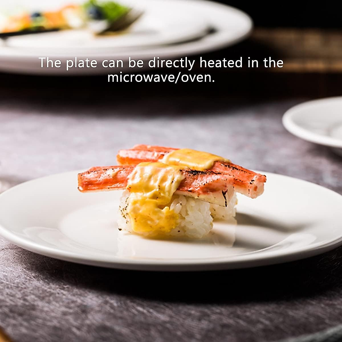 Plates for dinner,Elegant White Dinner Plates Set of 4, Salad Plates, Premium Porcelain Serving Plates for Party, Large Pasta Plates, Microwave Dishwasher Oven Safe Catering Plates,8Inch ( Size : 8Inc