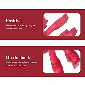 Yardwe 12PCS Food Finger Tongs, Trongs Prep Finger Prep Eating Trongs Guards for Eating Snacking, Finger Food Utensil Finger Cover Finger Protector for Home Kitchen Restaurant