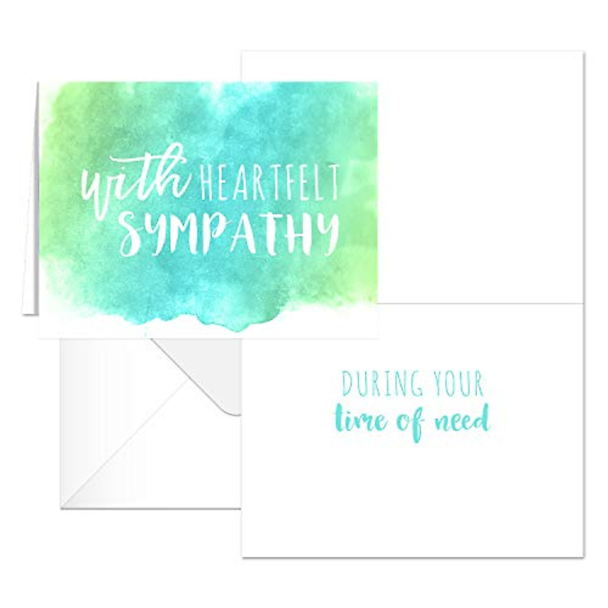 Canopy Street Watercolor Sympathy Cards / 24 Comfort And Peace Note Cards / 6 Colorful Designs With Blank White Envelopes / 4 5/8" x 6 1/4" Thinking Of You Greeting Cards