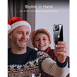 Humixx Crystal Clear Designed for iPhone 14 Pro Max Case, with 2X Screen Protector + 2X Lens Protector [Not-Yellowing][Full Body Protection] Shockproof Protective iPhone 14 Pro Max Phone Case 6.7 Inch