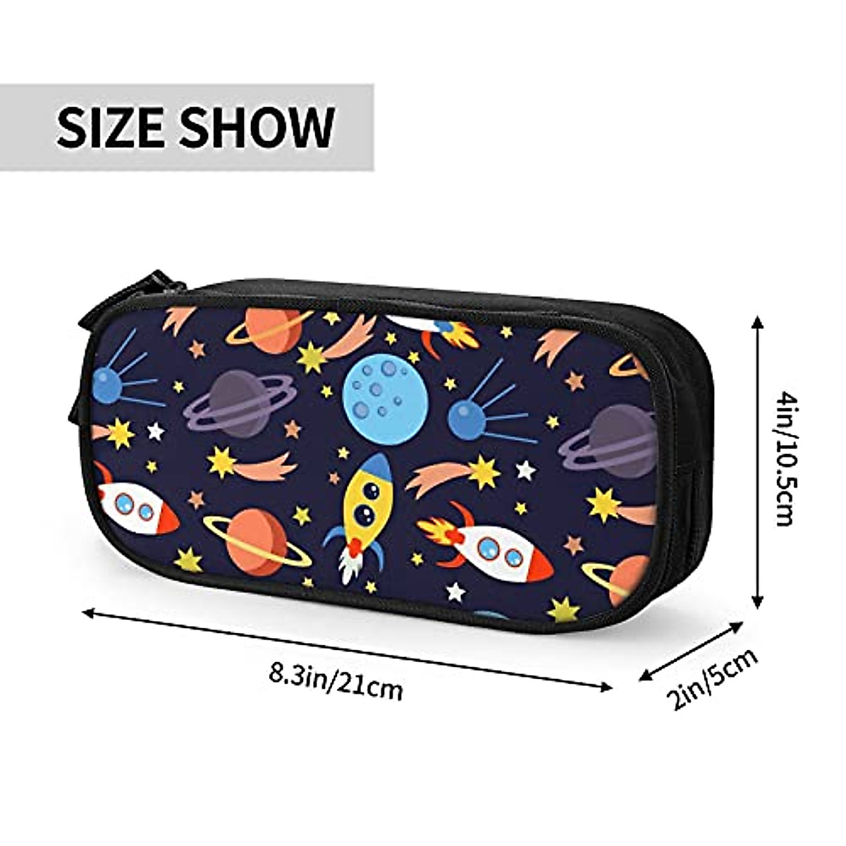 Blue Astronaut.webp Pencil Case Large Capacity Zipper Pouch Holder for High Middle Primary Student Aesthetic Teen Girl Boy Office Men Women Adults Portable