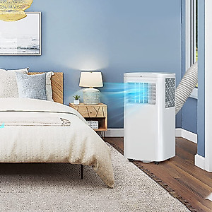 10000 BTU Portable Air Conditioner for Cool Up to 350 Sq.Ft. Large Room, LifePlus 3 In 1 Portable AC Unit w/Dehumidifier & Fan, Auto Swing, 24H Timer & Window Ventilation Kit, Low Noise for Bedroom
