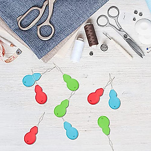 Needle Threader,40 pcs Gourd Shape Needle Threader for Hand Sewing Plastic and Metal Easy Threader,Colorful Needle Threaders for Sewing Machine Embroidery Floss Sewing Easy Needle Threader with Box