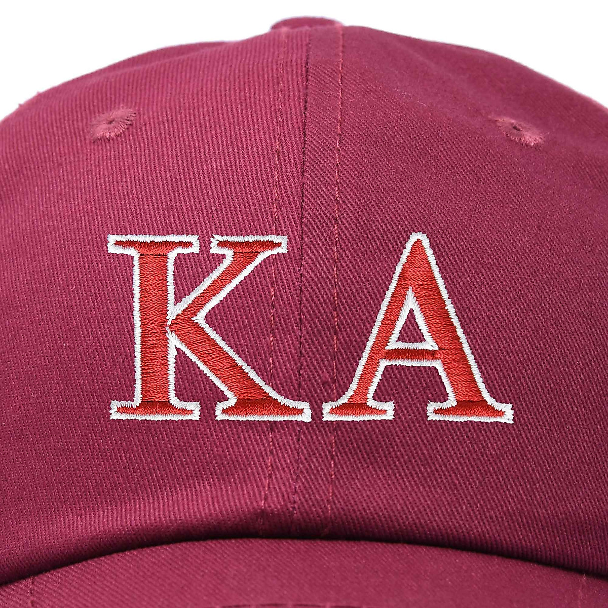 DALIX Kappa Alpha Order Fraternity Greek Letters Ball Cap Embroidered Hat in Maroon