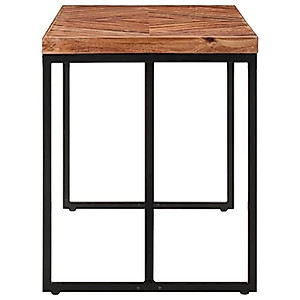 YPWRENH Rectangular Wooden End Table Dining Table 47.2"x23.6"x29.9" Solid Acacia and Mango Wood for Dining Room, Kitchen or Living Room