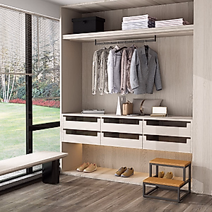 Bed Steps for High Beds for Adults with 400lb Load Capacity for Bedroom, Bathroom and Kitchen - Assembly Required(Dark Walnut)