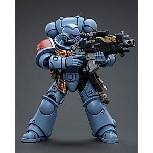 Pipigirl JoyToy 40K Space Marine Genuine License 1/18 Soldier, 4inch Models Space Marines Action Figures Kits (Space Wolves Intercessors)
