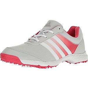 adidas Women's Tech Response Golf Shoe, Clear/Grey/Coral Pink, 8.5 M US