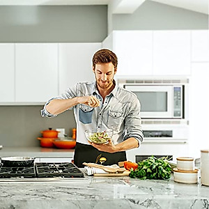 Avalon Kitchen Server Aprons Unisex Waist Aprons with 3 Pockets 24x12 Inches ­Waiter Waitress Apron Half Apron for Women