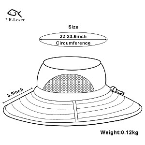 YR.Lover.Outdoor Boonie Men and Women's Hat - Sun Protection Wide Brim Waterproof Cap for Safari Fishing Hunting Summer Bucket Hat Army Green