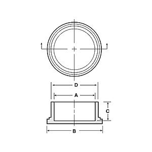 Caplugs CEC-36 CEC Series – Plastic Conductive Cap for Threaded and Non-Threaded Connectors, 8 Pack, Black EVA, Nominal Thread Size 2-3/4" ESD Protection, Electrostatic Charge, Electrical Shields