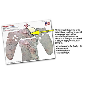 WraptorSkinz Skin Wrap compatible with Sony PS5 DualSense Controller Marble Granite 08 Pink (CONTROLLER NOT INCLUDED)