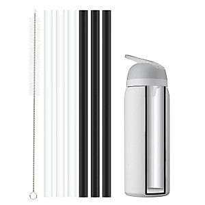 Straw Replacement for Owala Water Bottle 32oz 25oz 24oz 14oz, 6 Pack Reusable Straws with Cleaning Brush for Owala FreeSip Insulated Stainless Steel Water Bottle, Accessories Parts for Owala