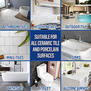 Tile Repair Kit, Ceramic Tile Repair Kit(Color Match), Porcelain Repair Kit with Super Strong Adhesion, Fix Porcelain Tile Chips, Cracks, Holes on Ceramic Tile, Porcelain, Acrylic, Fiberglass