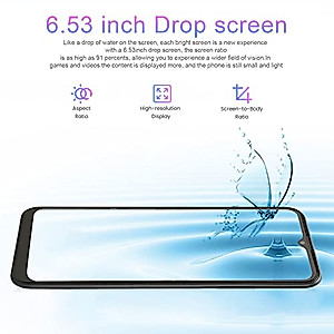 5G Mobile Phone for Android 10.0-1920 X 1080 Inch HD IPS Touch Screen, 10 Core CPU Processor, 6.53 Inch Face Unlocked Smartphone, 6GB RAM 128GB ROM, 8MP+21MP, Ultra Long Standby
