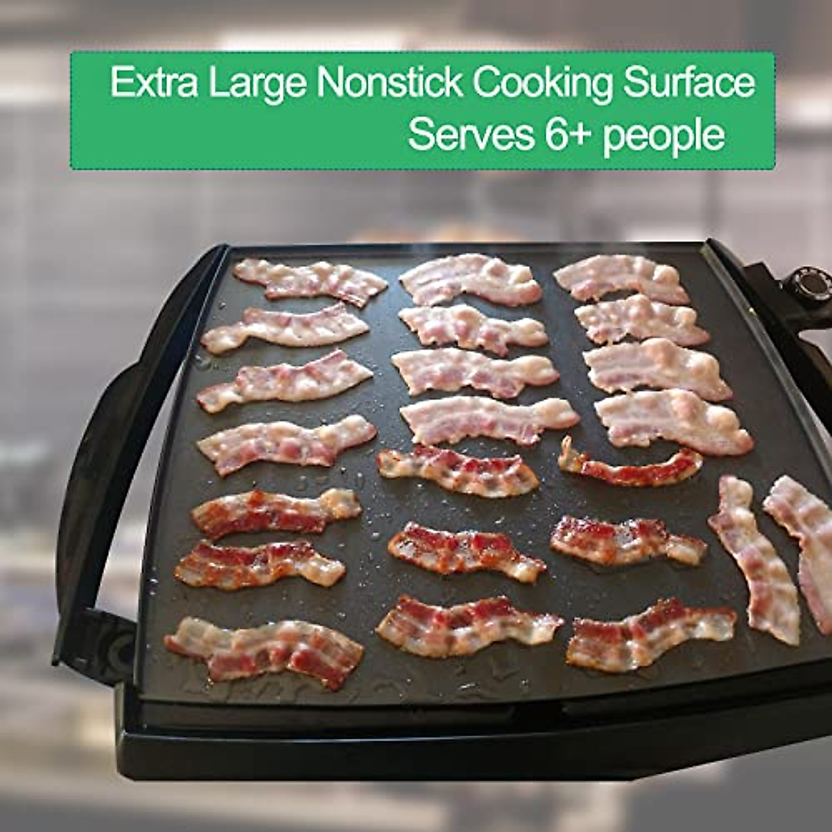 Electric Griddle Extra Large Nonstick - 16 Slices of French Toast at One Time for Breakfast